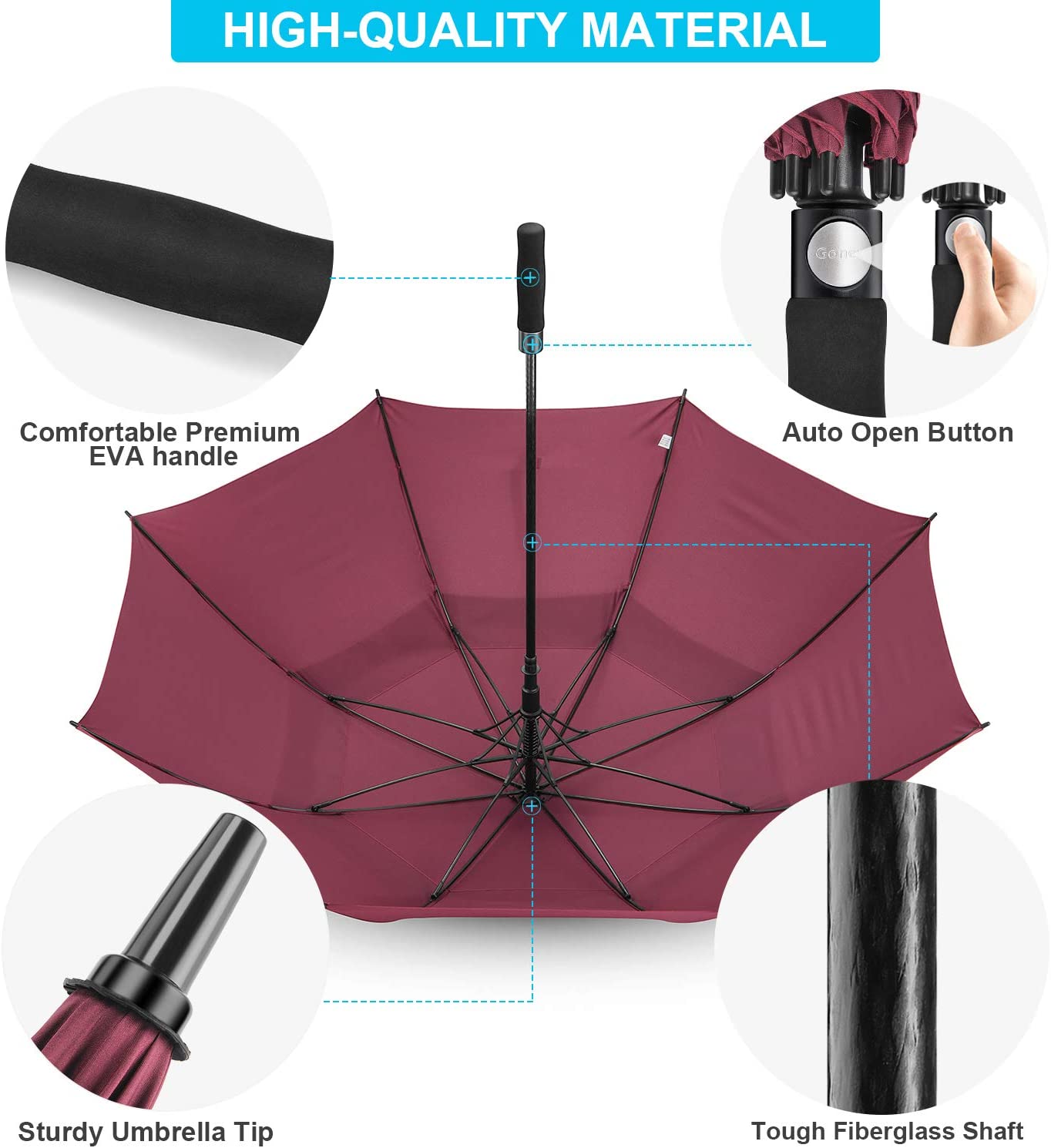 Extra Large Golf Umbrella - The Aggressive Fade